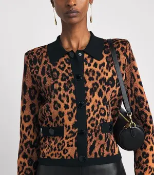 L'Agence Leopard Print Osiris Cardigan