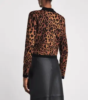L'Agence Leopard Print Osiris Cardigan