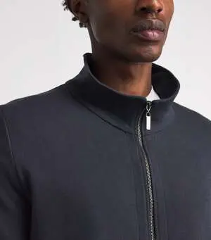 Hanro Stretch-cotton Zip-up Sweatshirt - Grey