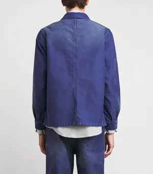 Auralee Garment-dyed Organic Cotton Overshirt