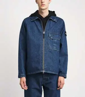 Stone Island Denim Zip-up Overshirt