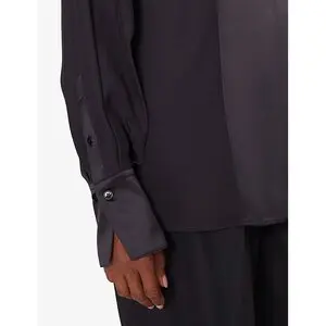 JOSEPH Childs Panelled Relaxed-fit Silk Blouse
