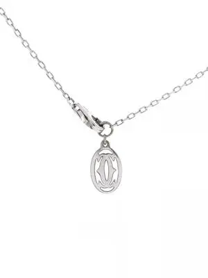 Cartier D'amour Pendant 18k White Gold With Diamond Small Necklace - Silver