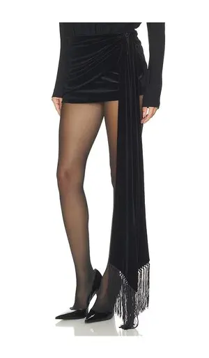 Retrofete Imperia Velvet Skirt - Black