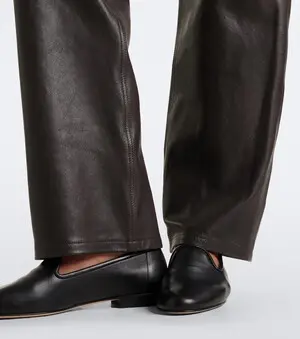 ARMA Jean Leather Straight Pants