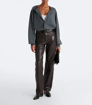ARMA Jean Leather Straight Pants