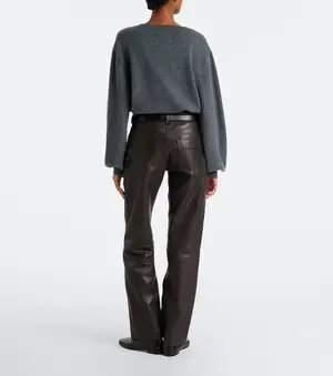 ARMA Jean Leather Straight Pants
