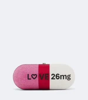 Judith Leiber Love Pill Capsule Embellished Clutch - Multicoloured
