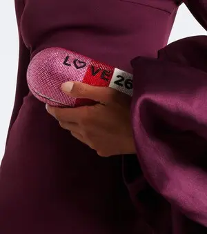 Judith Leiber Love Pill Capsule Embellished Clutch