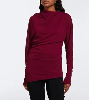Proenza Schouler Golda Draped Jersey Top