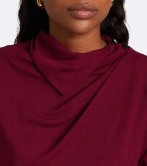 Proenza Schouler Golda Draped Jersey Top