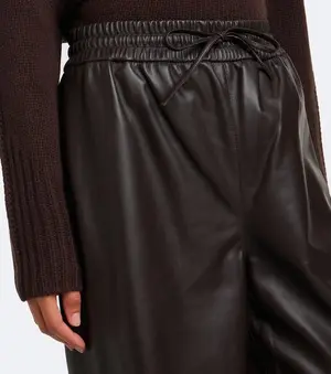 JOSEPH Nat Leather Barrel-leg Pants