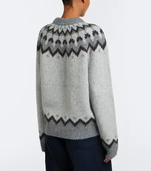 NILI LOTAN Alan Fair Isle Alpaca And Wool-blend Sweater