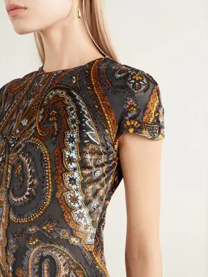Etro Open-back Paisley Devoré-velvet Maxi Dress