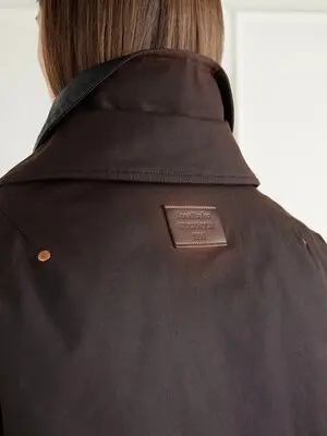 Acne Studios Leather-trimmed Waxed Cotton-canvas Down Jacket
