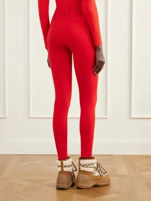 Perfect Moment Logo-embroidered Thermal Modal-blend Jersey Ski Leggings