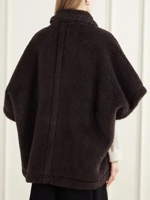 Max Mara Tebe Alpaca, Wool And Silk-blend Fleece Cape