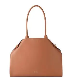 Cartier Medium Leather Clash Tote Bag - Brown