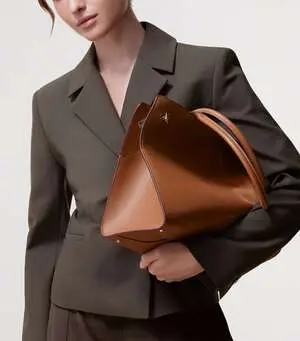 Cartier Medium Leather Clash Tote Bag - Brown