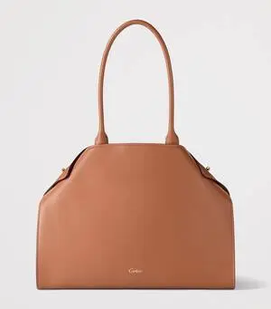 Cartier Medium Leather Clash Tote Bag - Brown
