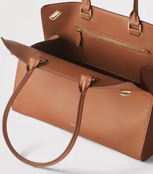 Cartier Medium Leather Clash Tote Bag - Brown