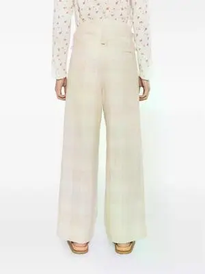 YOUNG N SANG Check-pattern Drawstring Trousers