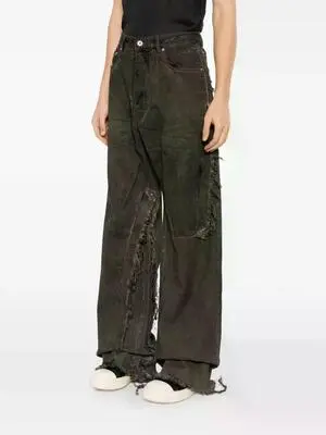 Rick Owens Distressed Wide-leg Jeans