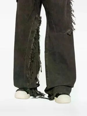 Rick Owens Distressed Wide-leg Jeans