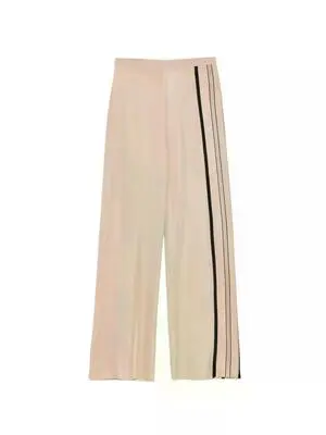 FERRAGAMO Side-stripe Palazzo Pants - Neutrals