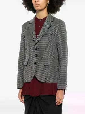 Undercover Houndstooth-pattern Layered Blazer