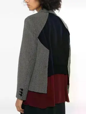 Undercover Houndstooth-pattern Layered Blazer
