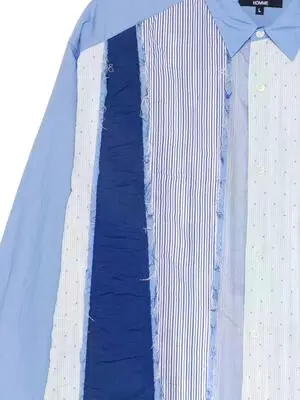 Comme Des Garçons Patchwork Frayed-edge Shirt