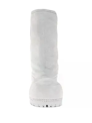 Balenciaga Alaska Fur High Boots In Ciel