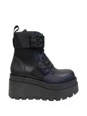 ALTERCORE Deminis Buckled Platform Boots - Black