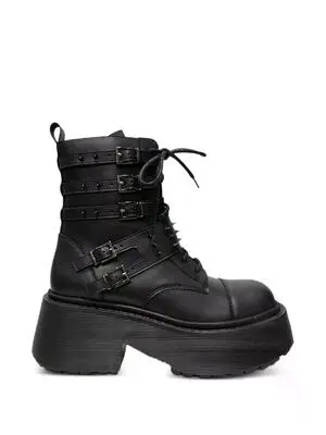 ALTERCORE Abyss Spiked Buckled Boots - Black