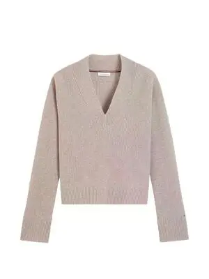 Tommy Hilfiger Ribbed-knit Wool Sweater - Neutrals