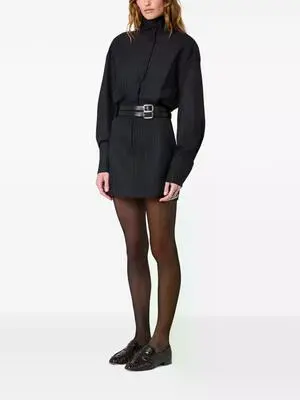 NICHOLAS Belted Pinstripe Mini Dress