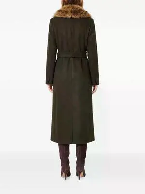 NICHOLAS Faux-fur Collar Belted Coat