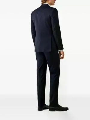 HACKETT  Heritage Belgravia Herringbone Wool Suit - Blue