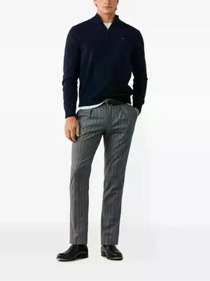 HACKETT  London Quarter-zip Elbow-patch Sweater
