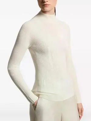 Peserico Ribbed-knit High-neck Sweater - Neutrals