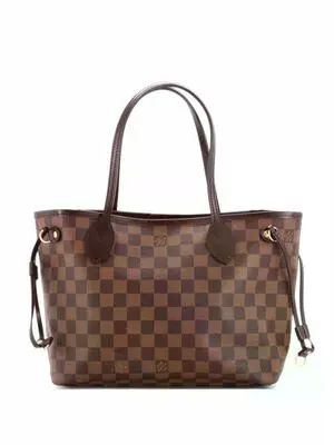 LOUIS VUITTON Neverfull Damier Pm Tote Bag - Brown