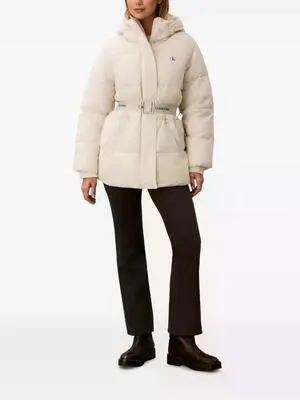 Calvin Klein Belted Hooded Puffer Jacket