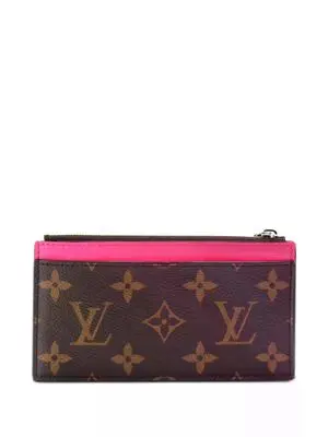 LOUIS VUITTON Coin Macassar Monogram Canvas Card Holder - Pink