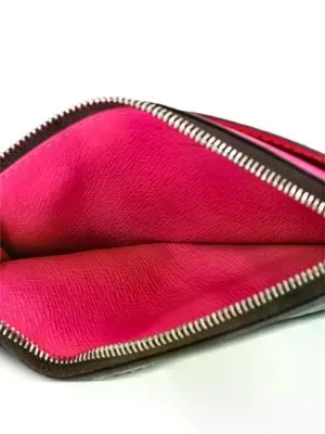 LOUIS VUITTON Coin Macassar Monogram Canvas Card Holder - Pink