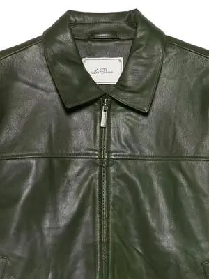 LES DEUX Logo-patch Leather Jacket