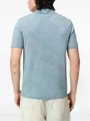 ALLSAINTS Mode Merino Wool Short-sleeve Polo Shirt
