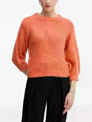 BENETTON Brushed-knit Three-quarter Sleeve Sweater