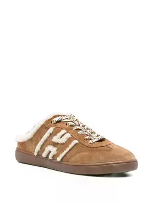 Hogan Shearling-trim Mules
