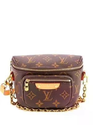 LOUIS VUITTON Bum Bag Monogram Canvas Mini Belt Bag - Brown